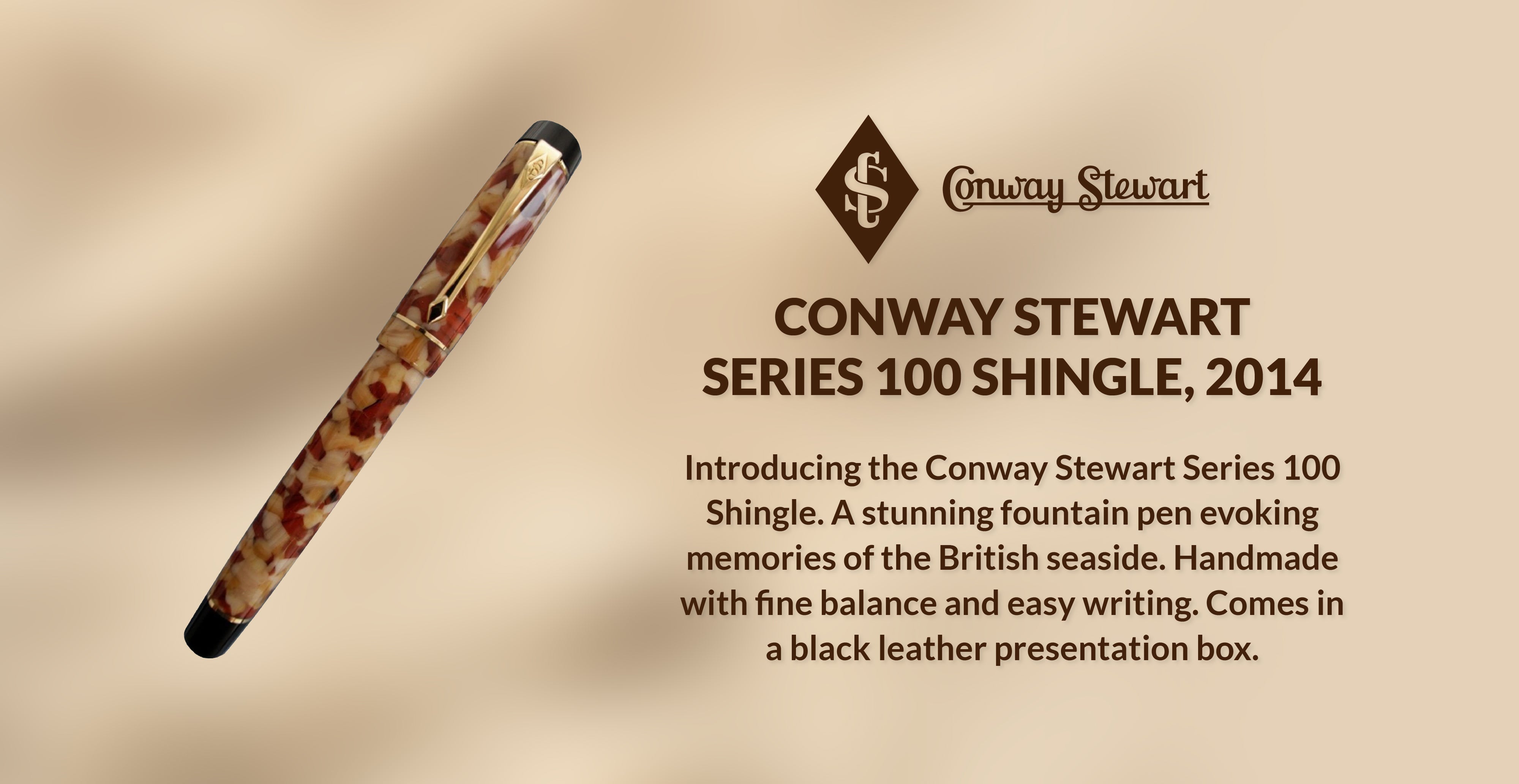 Conway Stewart Series 100 Shingle Pen | Classic Torpedo Shape & Fine ...