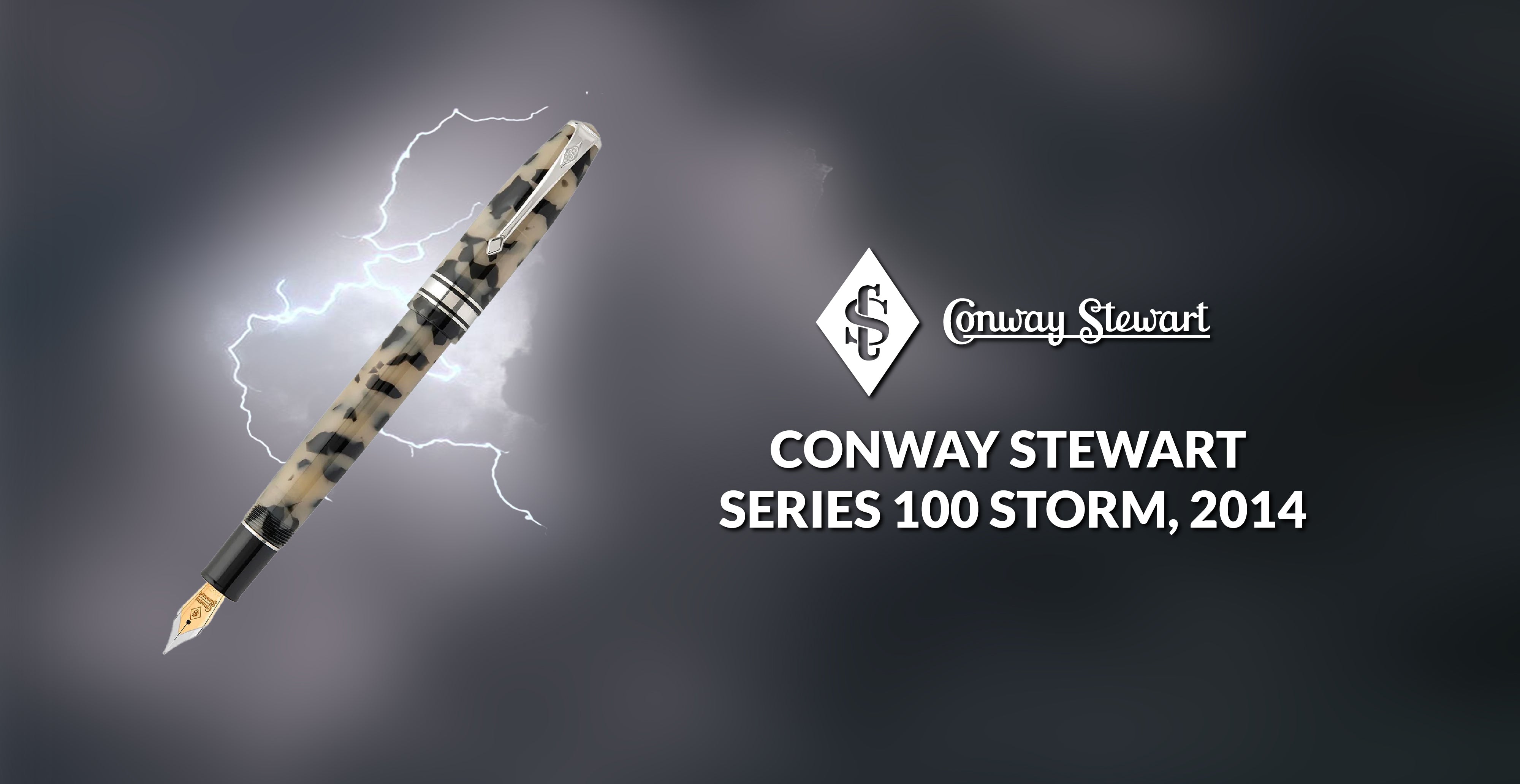Limited Edition Conway Stewart Series 100 Storm Acrylic Pen with Silver ...