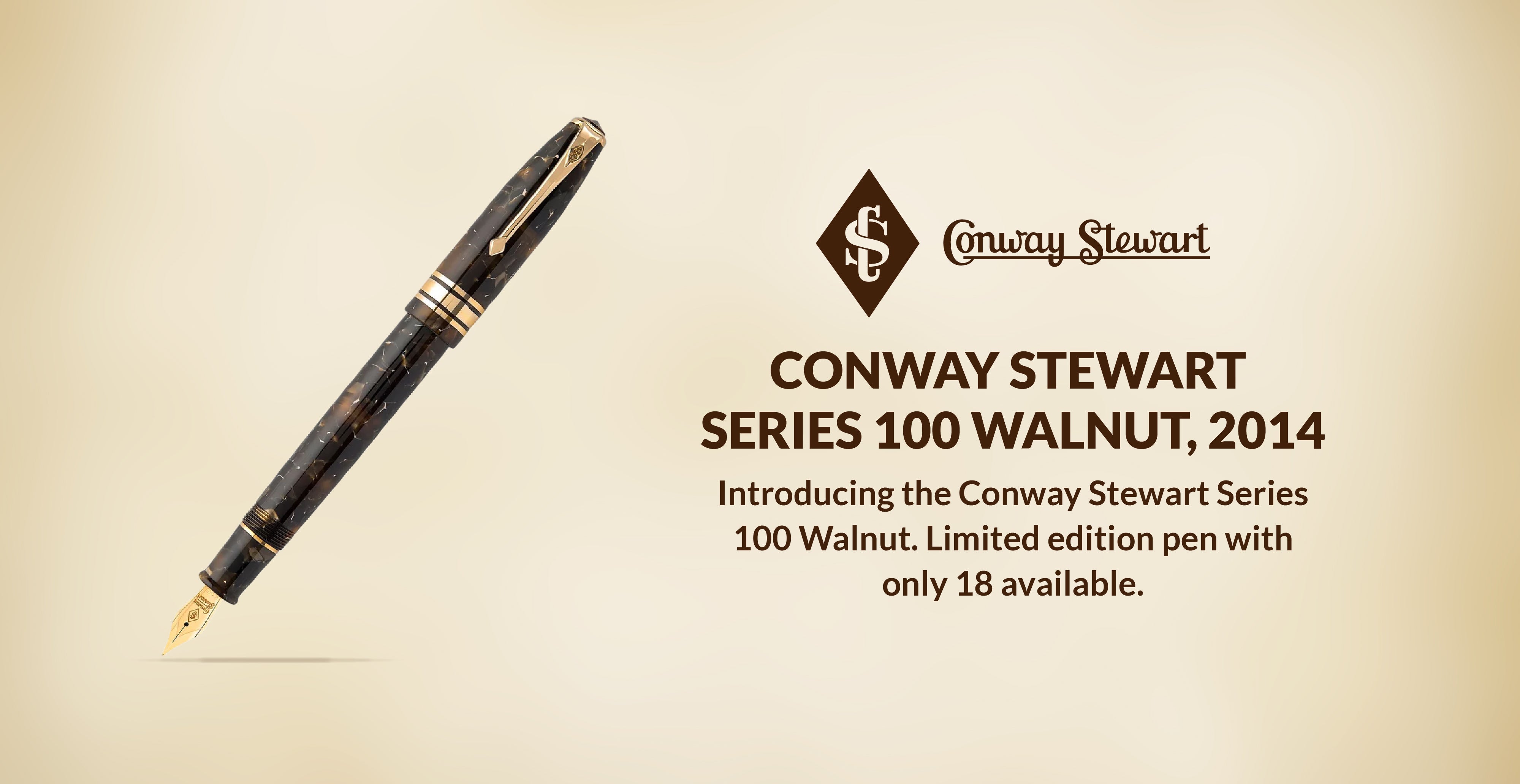 Conway Stewart Series 100 Walnut Limited Edition Fountain Pen | Conway ...